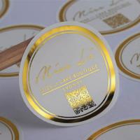 China Custom Round PVC Waterproof Sticker Gilded Transparent Sticker Printing for sale