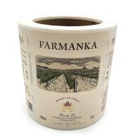 China Texture Paper Wine Private Label CMYK / Pantone Printing Customized for sale