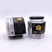 China Adhesive Gold Foil Stickers Custom Printed Labels For Honey Sauce Nuts Bottle Jars for sale