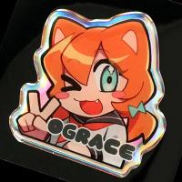 China Epoxy Anime Die Cut Sticker Labels Custom Printed Waterproof Adhesive Holographic for sale