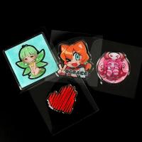 China Epoxy Anime Die Cut Sticker Labels Custom Printed Waterproof Adhesive Holographic for sale