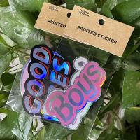 China Custom Make Waterproof Rainbow Die Cut Holographic Sticker Label For Laptop Car for sale