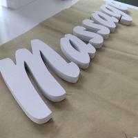 China Customized PVC Foam Board Flat Cut Letters , Flat Cut 3D Plastic Letters for sale