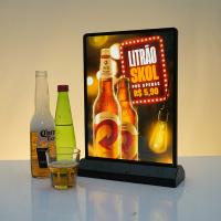 China A4 A5 Rechargeable Double Sided LED Advertising Light Box Bar Super Slim Tabletop LED LightBox for sale