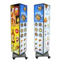 China Customized Rotating Four Sided Soft Film Light Box Logo Wall Mounted Advertisement Light Box for sale