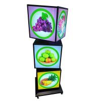 China Customized Rotating Four Sided Soft Film Light Box Logo Wall Mounted Advertisement Light Box for sale