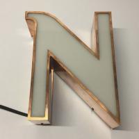China Exquisite Metal Letters Signs Edging 3D Stainless Steel Letters Signs Advertising Display for sale