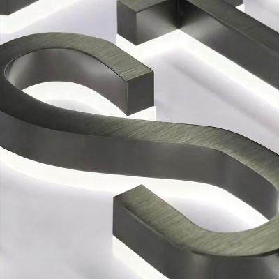 China 3D Metal Backlit Letter Signs For Wall / Storefront Advertising Display OEM for sale