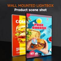 China High Bright LED Ultra Thin Glass Light Box 10mm Easy Poster Change For Retail for sale