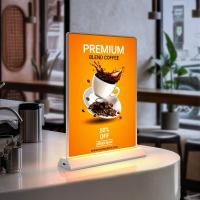 China Rechargeable Double Sided LED Light Box A4 A5 Desktop Tempered Glass Light Box Display for sale