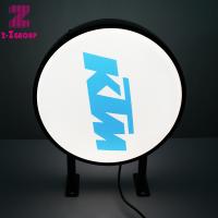 China Round Outdoor LED Light Box Sign Acrylic Vacuum Formed With Aluminium Frame for sale