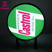 China Round Outdoor LED Light Box Sign Acrylic Vacuum Formed With Aluminium Frame for sale