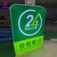 China Square Round Acrylic Advertising LED Light Box Logo Signs For Outdoor for sale