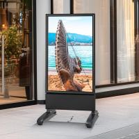 China Double Sided Tempered Glass Ultra Slim Light Box With Lightweight Aluminum Frame for sale