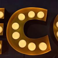 China Indoor / Outdoor Advertising Marquee Signs , Waterproof LED Bulb Letters for sale