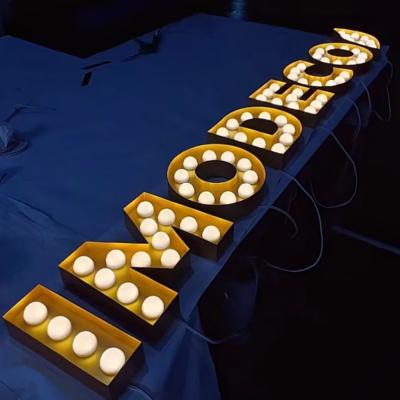 China Indoor / Outdoor Advertising Marquee Signs , Waterproof LED Bulb Letters for sale
