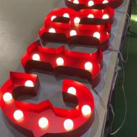 China Indoor / Outdoor Advertising Marquee Signs , Waterproof LED Bulb Letters for sale