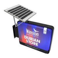 China Square Solar Power Light Box Photovoltaic Panel Outdoor Advertising Light Box Double Sided for sale