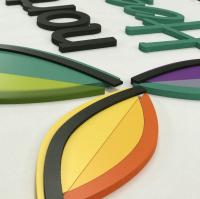 China Custom Flat Cut Letters Advertising Sign 3D PVC Foam Board Signage for sale