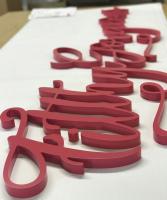 China 3D Flat Cut Letters PVC Foam Board Advertisement Signage Display Plastic Letters Signs for sale