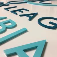 China 3D Flat Cut Letters PVC Foam Board Advertisement Signage Display Plastic Letters Signs for sale