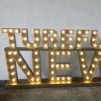 China Metal / Acrylic Custom Marquee Letter Signs , LED Bulb Letters For Advertising Display for sale