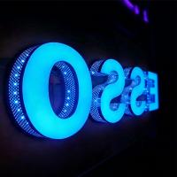 China Stainless Steel Diamond Letters Acrylic Letters Advertising Display Punched Letters Sign for sale