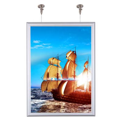 China A1 A2 A3 A4 Aluminum Alloy Snap Light Box , Double Sided Poster Frame Light Box for sale