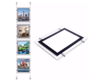 China Acrylic Crystal Hanging Advertising Light Box High Brightness Digital Window Display for sale
