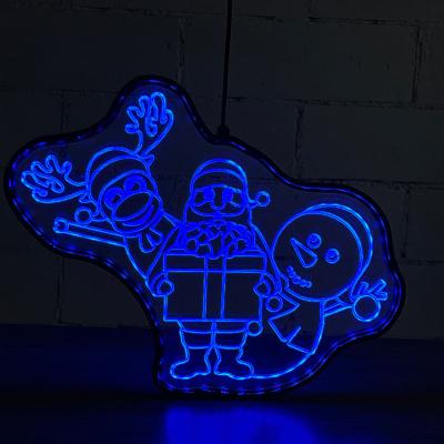 China RGB Color Changing LED Neon Sign Decorative Merry Christmas Lighted Custom LED Acrylic Sign for sale