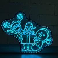 China RGB Color Changing LED Neon Sign Decorative Merry Christmas Lighted Custom LED Acrylic Sign for sale