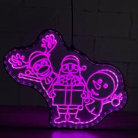 China RGB Color Changing LED Neon Sign Decorative Merry Christmas Lighted Custom LED Acrylic Sign for sale
