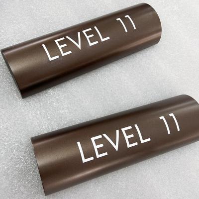 China Wall Mounted Semi Cylinder Engraved Hotel Indoor Wayfinding Signage Engraved 3D Acrylic Signs for sale