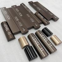 China Wall Mounted Semi Cylinder Engraved Hotel Indoor Wayfinding Signage Engraved 3D Acrylic Signs for sale