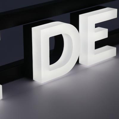 China Big 3D Channel Letters — Custom Size Frontlit Acrylic Logo Sign for Storefront for sale