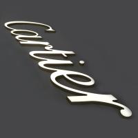 China Custom Gold Frame 3D LED Channel Letters Backlit Illuminated Signage for Brand Storefront for sale