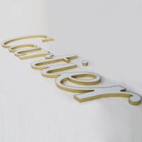 China Custom Gold Frame 3D LED Channel Letters Backlit Illuminated Signage for Brand Storefront for sale