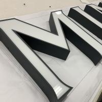 China Outdoor 3D Acrylic Front-Lit LED Letters Sign Black Aluminum Frame Illuminated Signage for sale