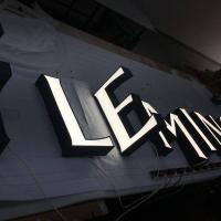 China Outdoor 3D Acrylic Front-Lit LED Letters Sign Black Aluminum Frame Illuminated Signage for sale