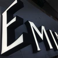 China Outdoor 3D Acrylic Front-Lit LED Letters Sign Black Aluminum Frame Illuminated Signage for sale