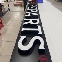 China Outdoor 3D Acrylic Front-Lit LED Letters Sign Black Aluminum Frame Illuminated Signage for sale