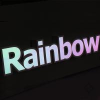 China Frontlit Stainless Steel Electronic Shop Sign 3d Led Channel Letters with Magic Color Film for sale