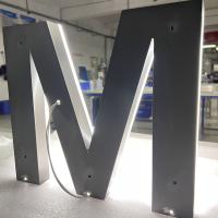 China Custom 3D Front-Lit Acrylic LED Letter Signs Metal Frame Illuminated Sign for Commercial Display for sale