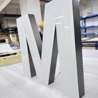 China Metal Letter Sign — Stainless Steel & Acrylic Backlit 3D Logo, Indoor/Outdoor for sale