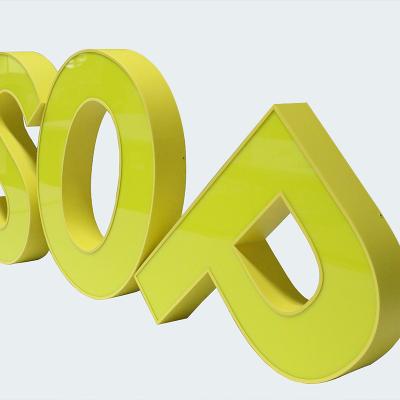 China Painted Acrylic Letters — Custom Colors Backlit 3D Channel Sign, Durable Finish for sale