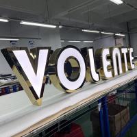 China Custom Gold Stainless Steel 3D LED Channel Letters Front-Lit Sign for Branding for sale