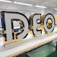 China Custom Gold Stainless Steel 3D LED Channel Letters Front-Lit Sign for Branding for sale
