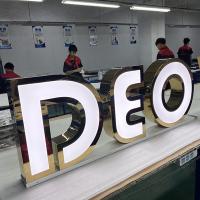 China Custom Gold Stainless Steel 3D LED Channel Letters Front-Lit Sign for Branding for sale