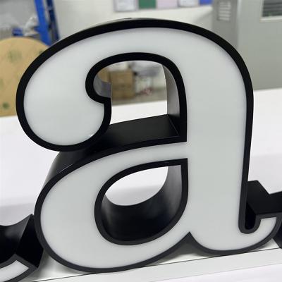 China Custom Black Frame Front-Lit LED Channel Letters 3D Acrylic Sign for sale