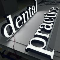 China Custom Black Frame Front-Lit LED Channel Letters 3D Acrylic Sign for sale